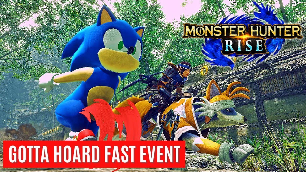 Monster Hunter Rise GOTTA HOARD FAST GAMEPLAY TRAILER REVEAL SONIC MHR ...